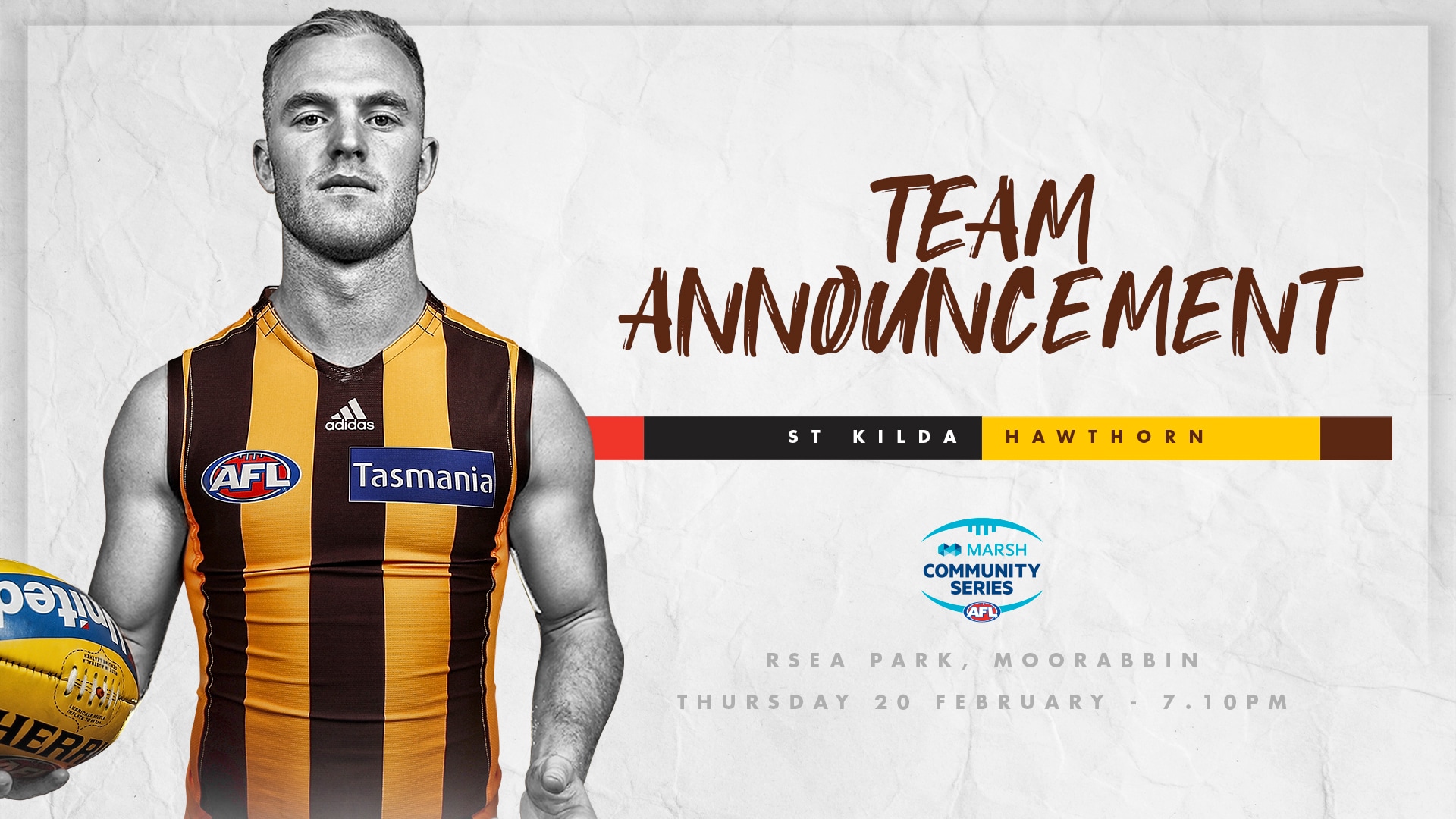 Team announcement: Marsh 1