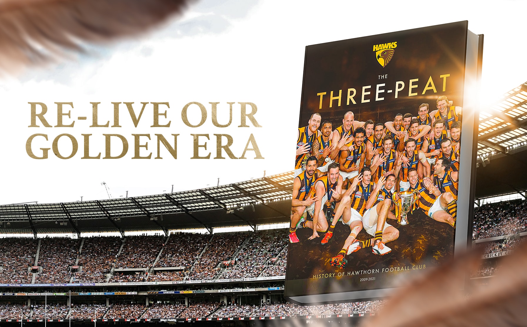 Hawthorn launches new book 'The Three-peat'