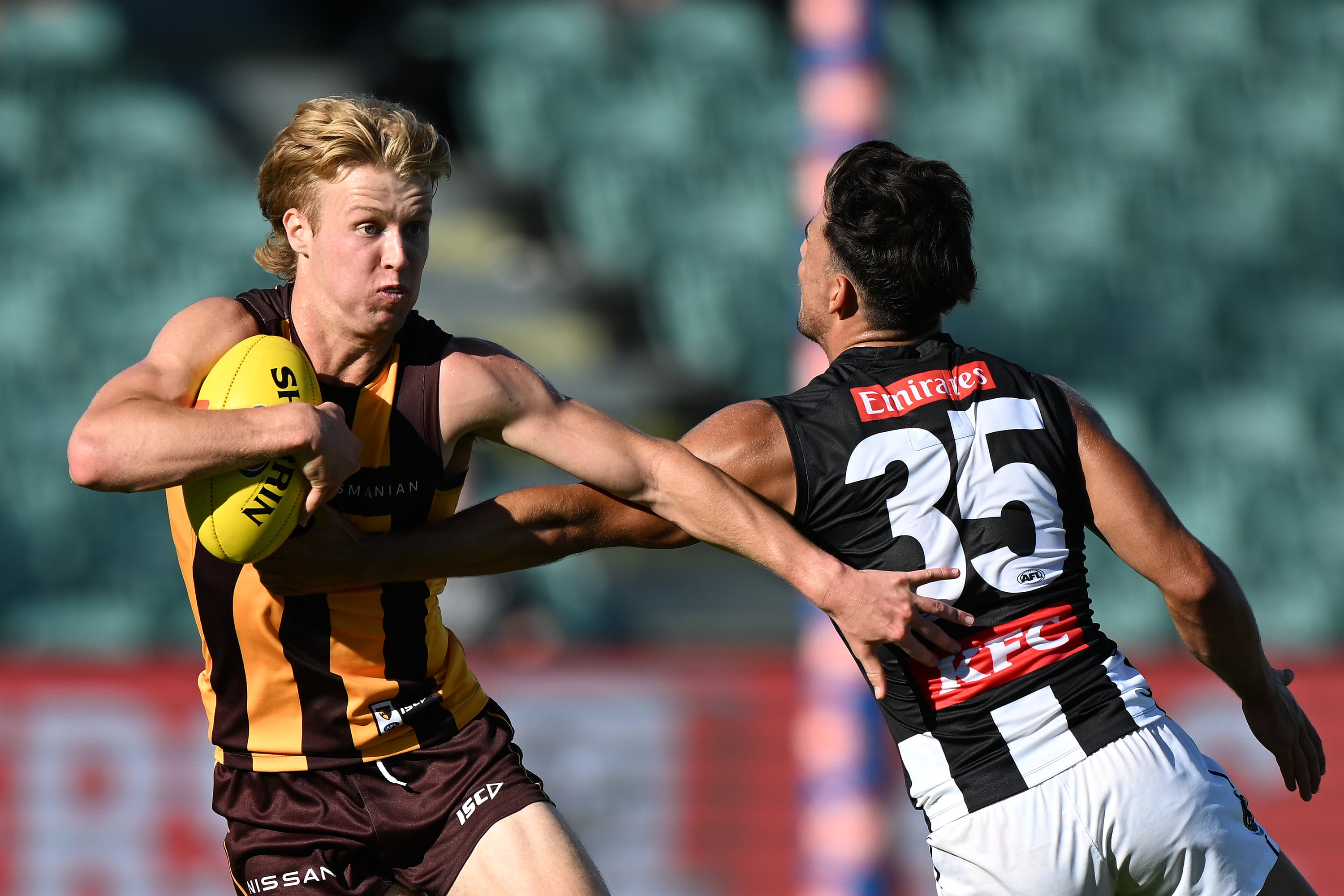 The young Hawk catching Sam Mitchell's eye