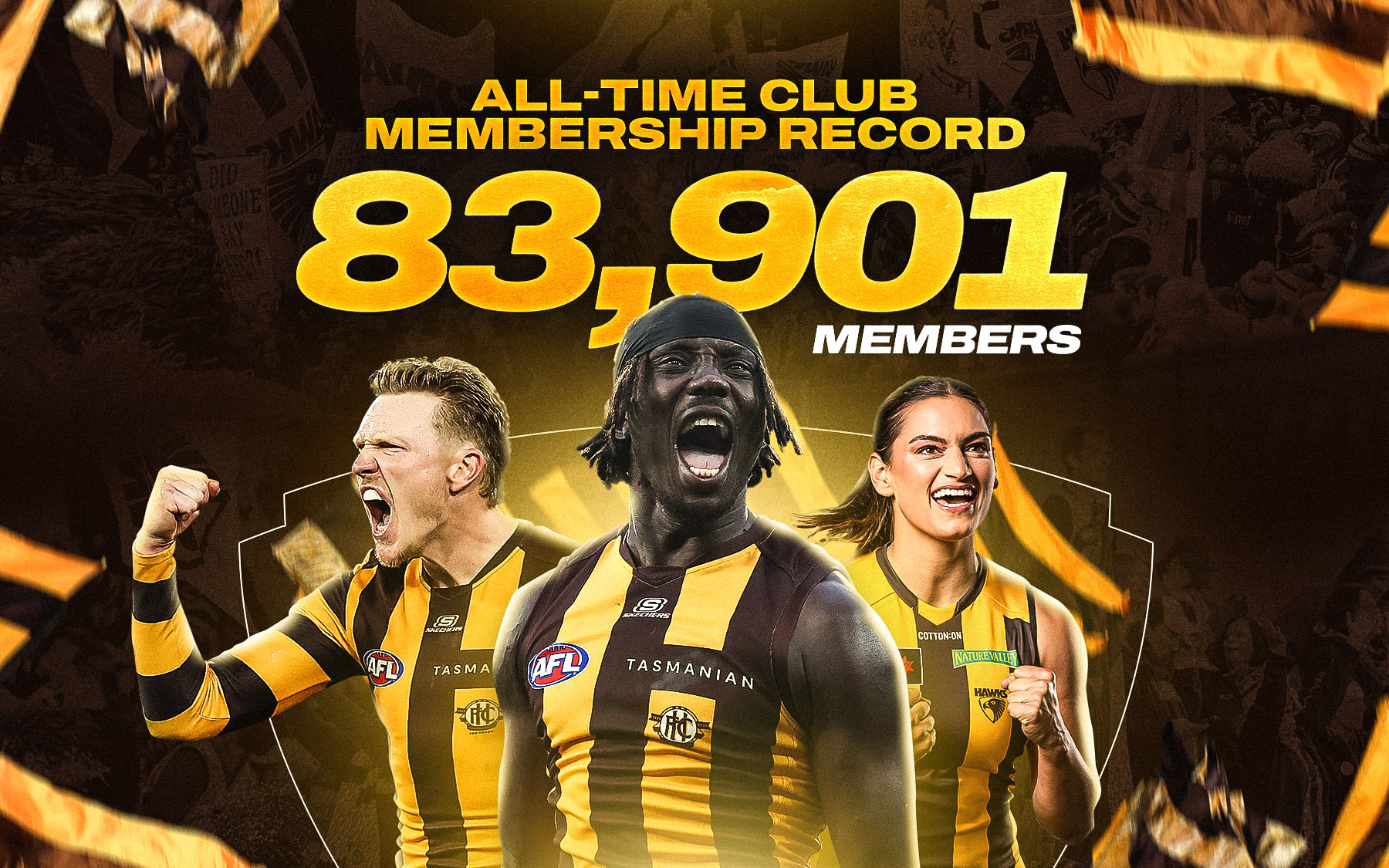 Hawthorn breaks all-time club membership record