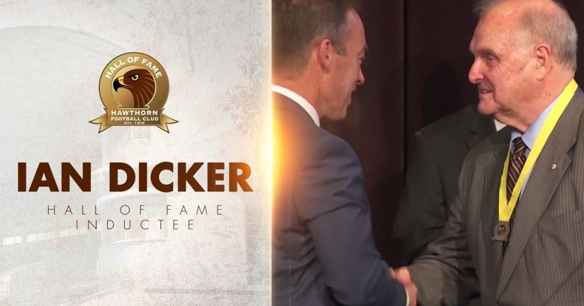 Ian Dicker enters the Hall of Fame