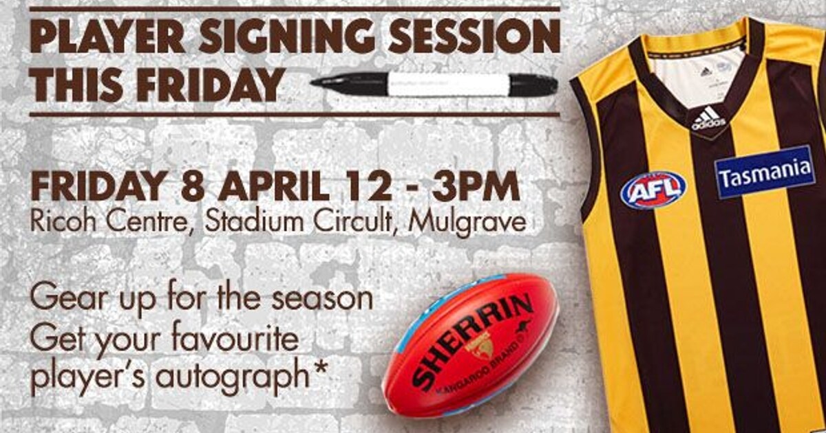 Player signing session this Friday