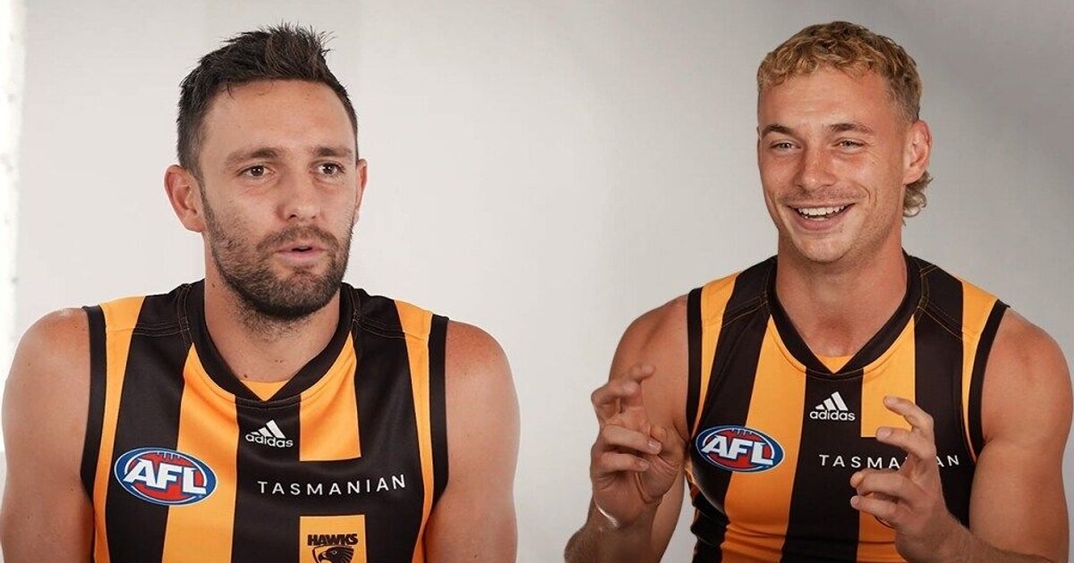 The players lay into Luke Breust ahead of his 250th AFL game