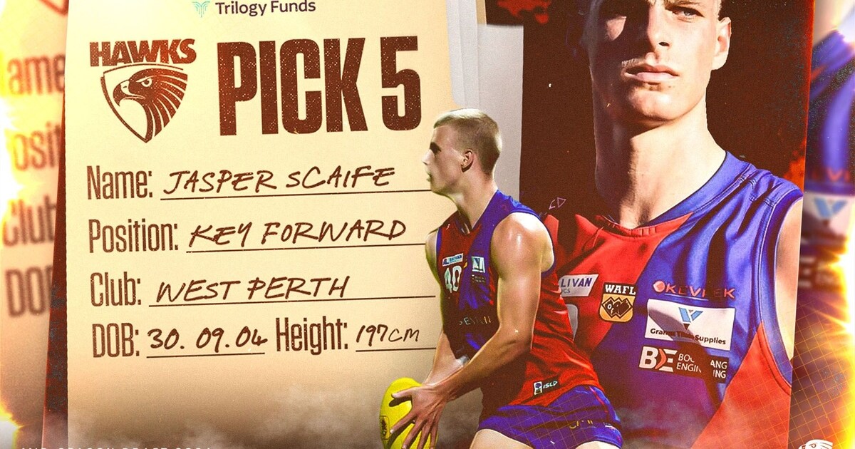 Scaife selected by Hawks