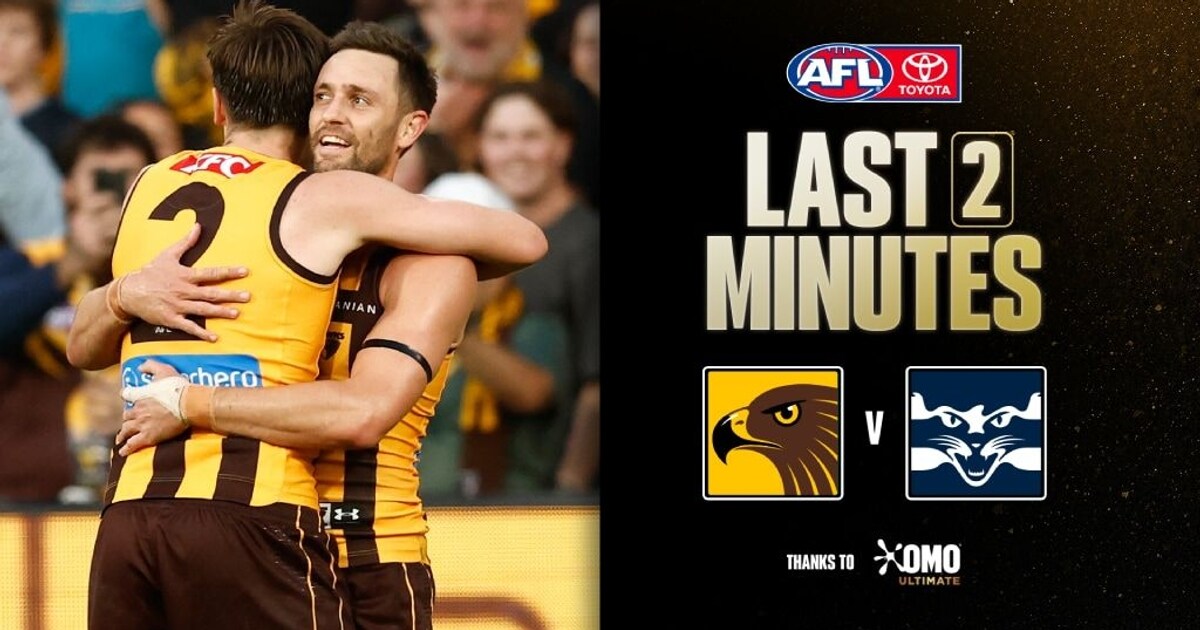 Last two mins: Late behind secures Hawks' win over Cats in remarkable ...